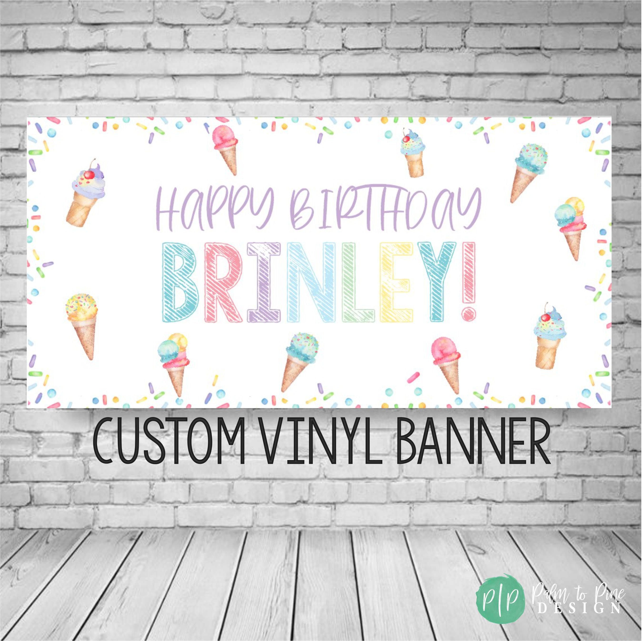 Ice Cream Birthday Banner – Palm to Pine Design