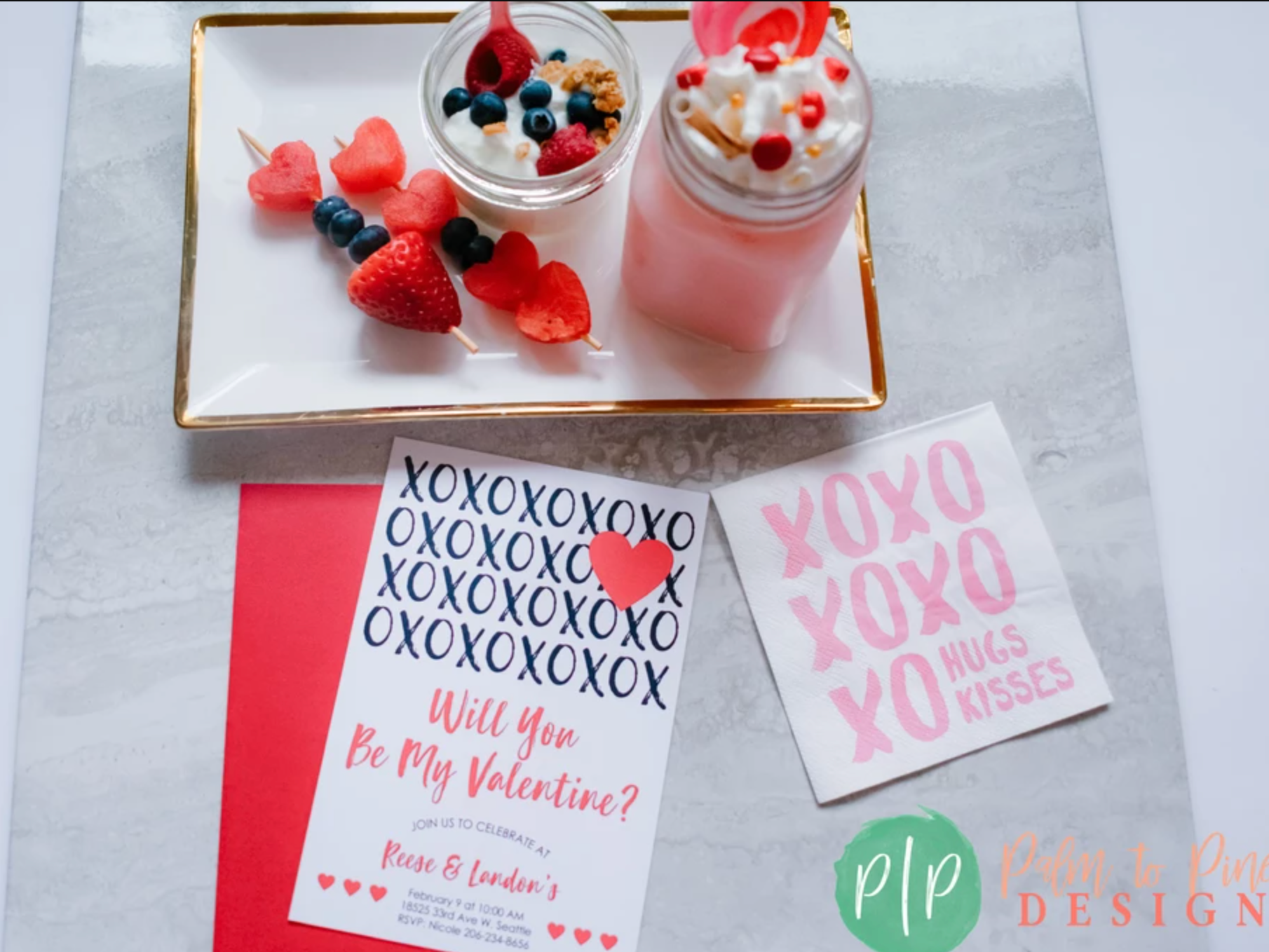 Kids Valentine's Party | Valentine Card Marking Party – Palm to Pine Design