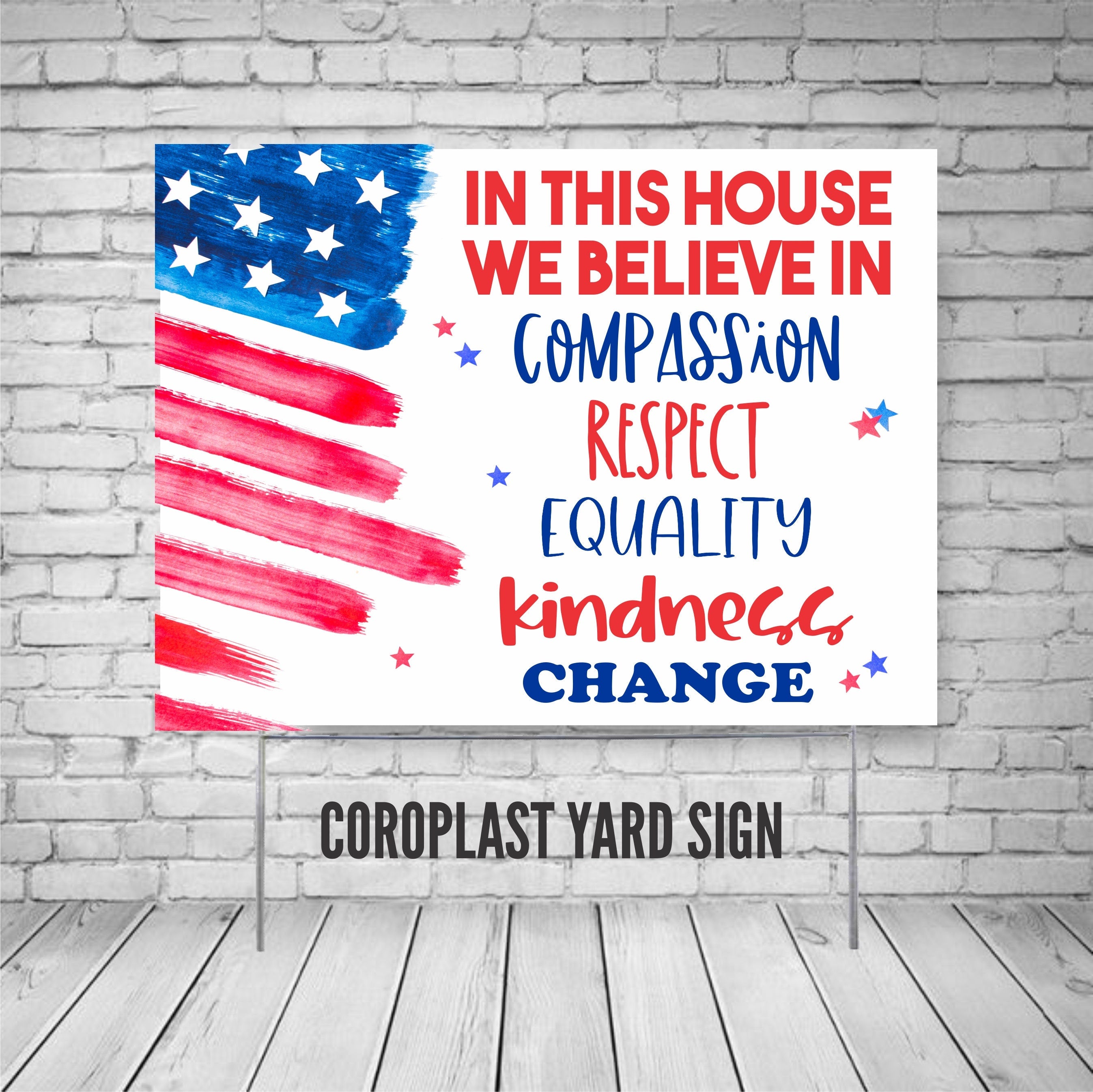 In this House yard sign – Palm to Pine Design