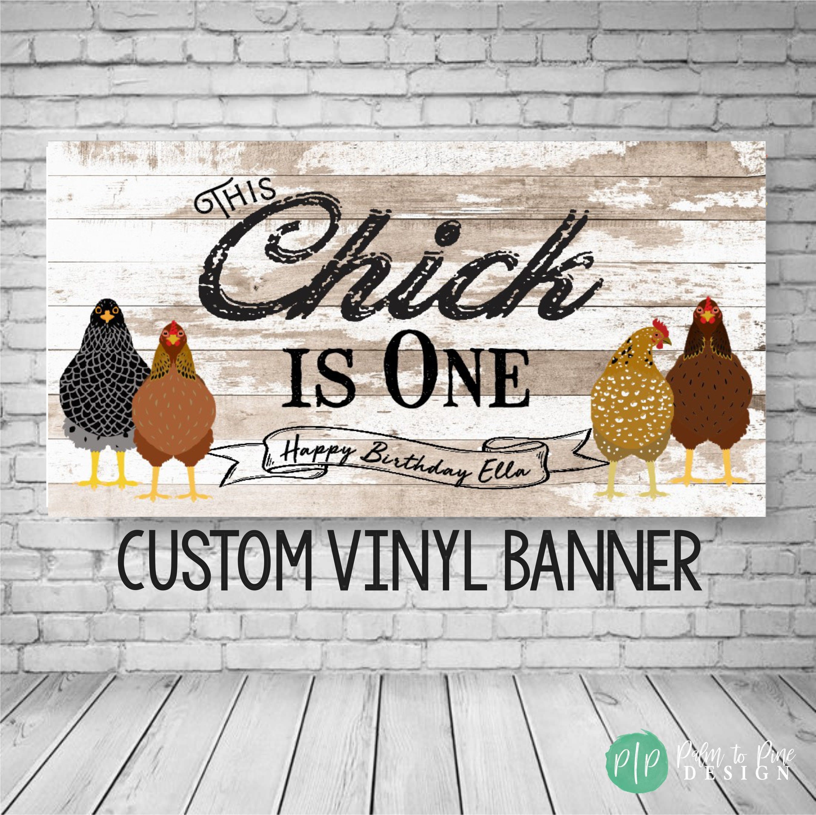 Chicken Birthday Banner – Palm to Pine Design