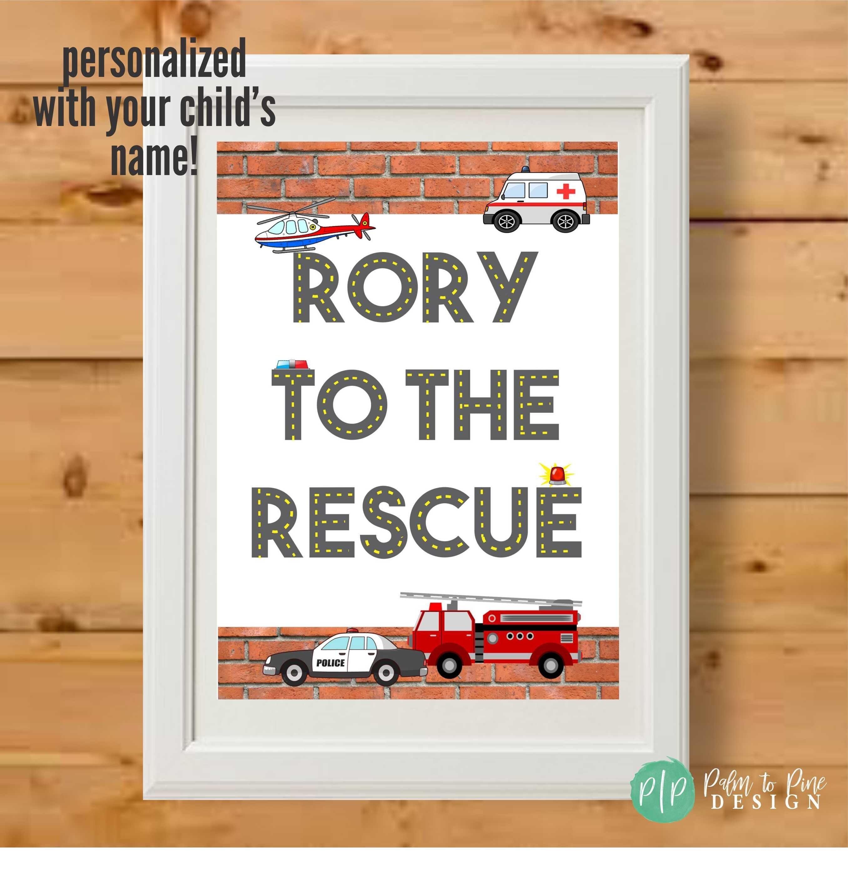 Rescue squad welcome sign – Palm to Pine Design