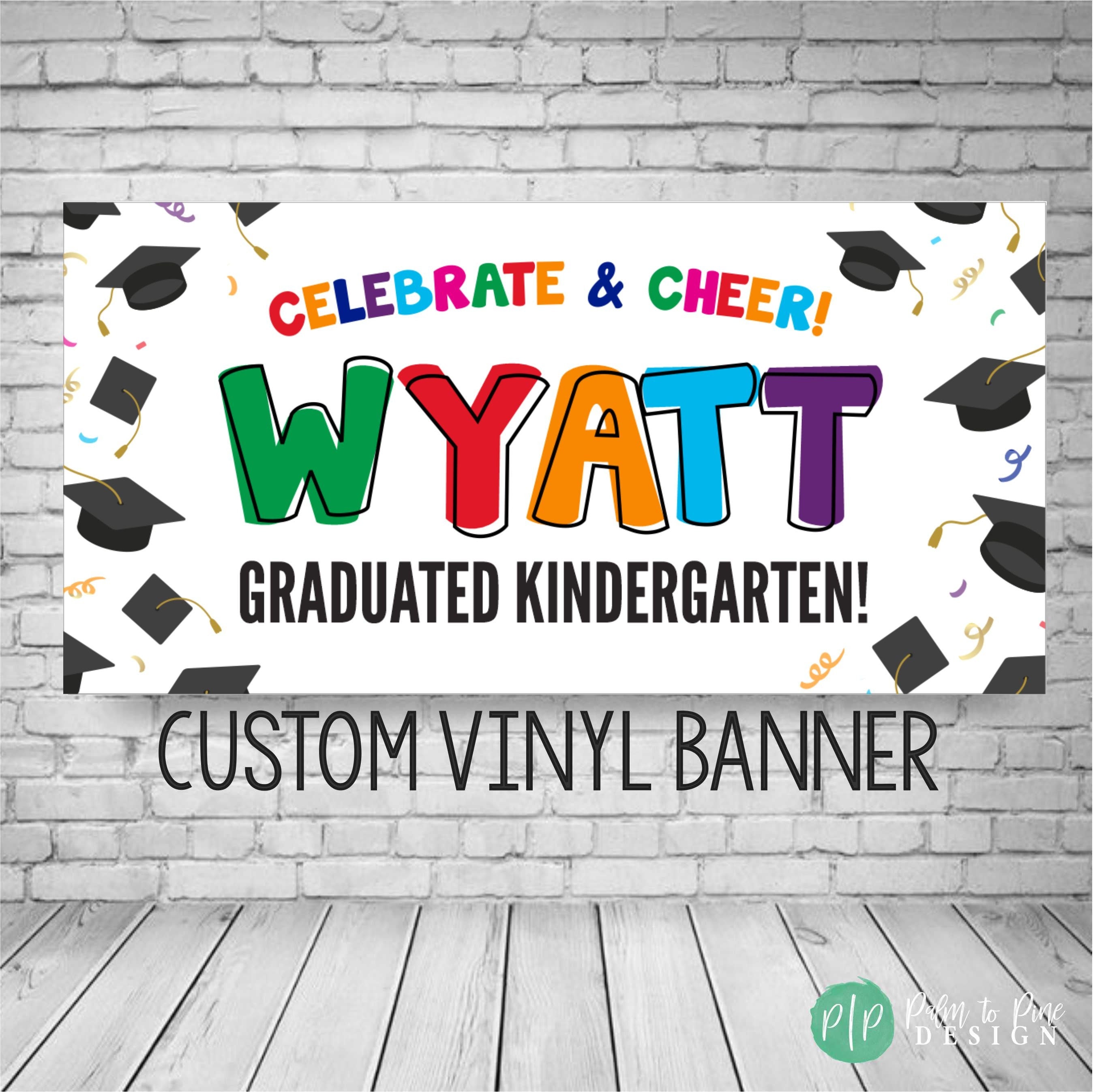 Elementary Graduation Banner – Palm to Pine Design