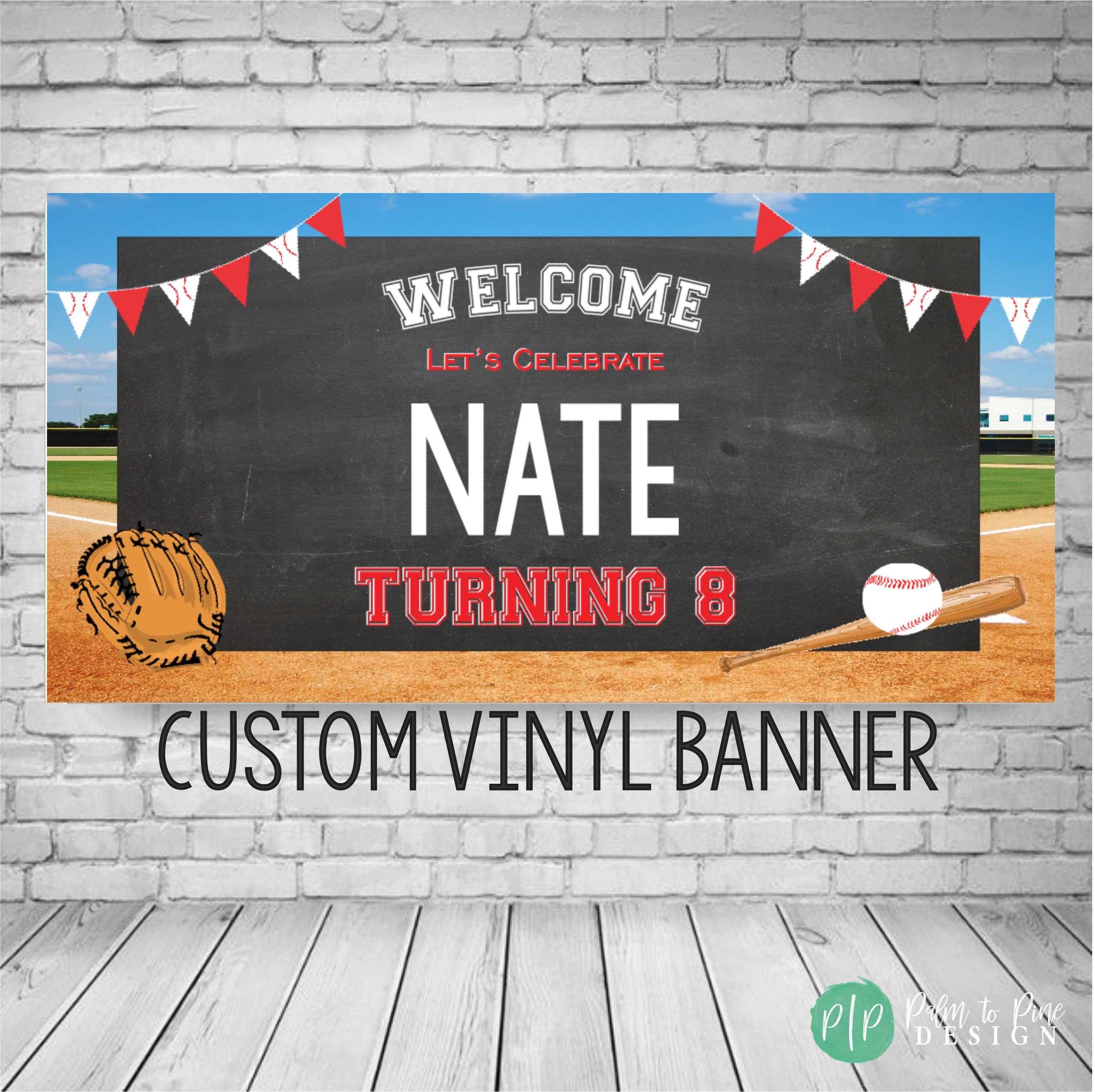 Baseball Party Backdrop – Palm to Pine Design